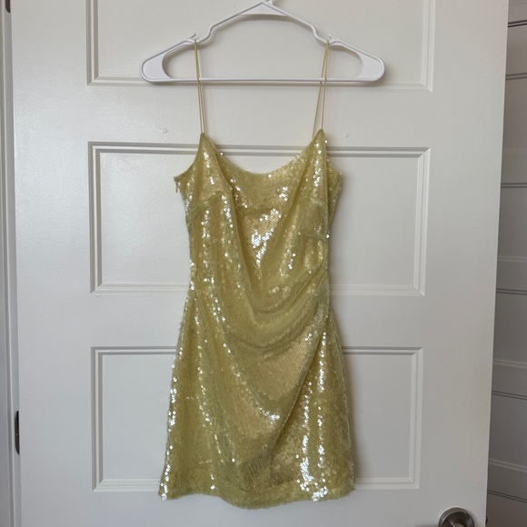 bec + bridge | Dresses | Bec Bridge Yellow Mini Sequin Dress | Poshmark